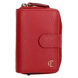 Charm Leder-Geldb&ouml;rse in Rot - (B)7 x (H)11 x (T)3 cm - 14% | Portemonnaies-etuis