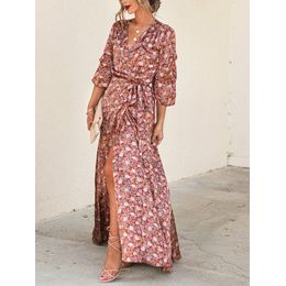 Milan Kiss Kleid in Bordeaux/ Rosa - 64% | Gr&ouml;&szlig;e S | Damen-kleider