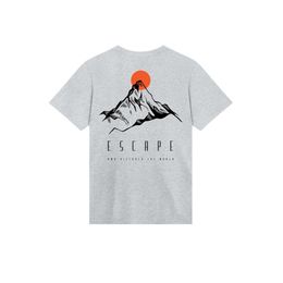 F4NT4STIC Shirt 'Escape Discover the World Mountain' male Grey size XS