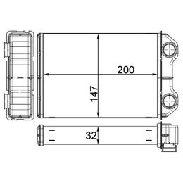 Mahle W&auml;rmetauscher, Innenraumheizung AH 251 000S mit Zubeh&ouml;r f&uuml;r MINI BMW 1497527 64111497527