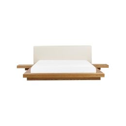 Beliani Doppelbett ZEN in Braun/Wei&szlig; - (W) 328 x (H) 86 x (L) 229 cm | Gr.: onesize