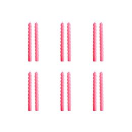 Butlers Stabkerze TWISTED 12er-Set in Pink | Gr.: onesize