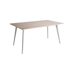 Beliani Esszimmertisch RODALLO in Beige/Wei&szlig; - (W) 90 x (H) 75 x (L) 160 cm | Gr.: onesize
