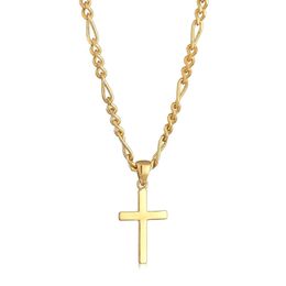 Kuzzoi Halsketten - Halskette Herren Figarokette Kreuz 925 Silber - Gr. unisize - in Gold - f&uuml;r Damen