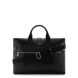 Isabel Bernard Aktentaschen - Honor&eacute; Anique croco black calfskin leather handbag - Gr. unisize - in Schwarz - f&uuml;r Damen