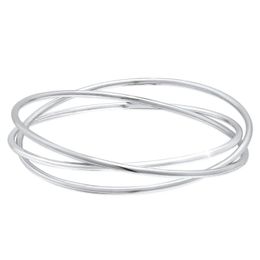 Elli Armband - Armband Armreif Dreifach Triple Verschlungen 925 S - Gr. 20 CM - in Silber - f&uuml;r Damen