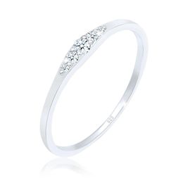 Elli Ringe - Ring Verlobungsring Diamant (0.07 ct) Bridal 925 S - Gr. 56 MM - in Gold - f&uuml;r Damen