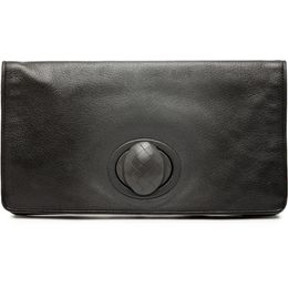 Bottega Veneta Clutches - Leather Turn Lock Clutch - Gr. unisize - in Schwarz - f&uuml;r Damen