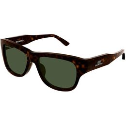 Balenciaga Sonnenbrillen - Bb0211 Logo Square Sunglasses - Gr. unisize - in Braun - f&uuml;r Damen