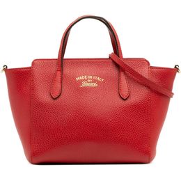 Gucci Hobo Bags - Mini Leather Swing Satchel - Gr. unisize - in Rot - f&uuml;r Damen