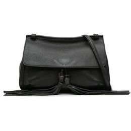 Gucci Hobo Bags - Medium Leather Bamboo Daily Crossbody - Gr. unisize - in Schwarz - f&uuml;r Damen