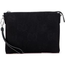 Gucci Hobo Bags - Jumbo GG Canvas Clutch on Strap - Gr. unisize - in Schwarz - f&uuml;r Damen