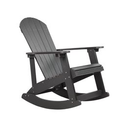 Beliani Schaukelstuhl ADIRONDACK in Grau - (W) 76 x (H) 100 x (L) 94 cm | Gr.: onesize