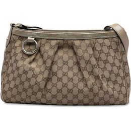 Gucci Hobo Bags - GG Canvas Sukey Crossbody - Gr. unisize - in Braun - f&uuml;r Damen