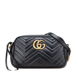 Gucci Hobo Bags - Small GG Marmont Matelasse Leather Crossbody - Gr. unisize - in Schwarz - f&uuml;r Damen