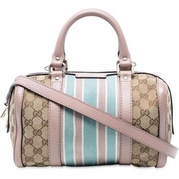 Gucci Hobo Bags - Small GG Canvas Web Joy Boston Bag - Gr. unisize - in Braun - f&uuml;r Damen