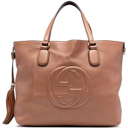 Gucci Hobo Bags - Large Leather Soho Working Tote - Gr. unisize - in Braun - f&uuml;r Damen