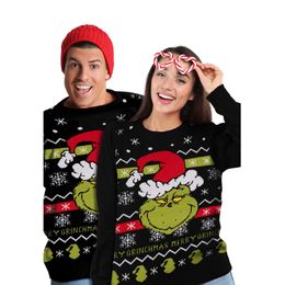 The Grinch Weihnachtspullover Ugly Christmas Sweater in schwarz | Gr.: XL