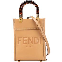 Fendi Hobo Bags - Mini Leather Sunshine Shopper Tote - Gr. unisize - in Braun - f&uuml;r Damen