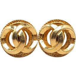 Chanel Ring - Gold Plated CC Clip On Earrings - Gr. ONE SIZE - in Gold - f&uuml;r Damen