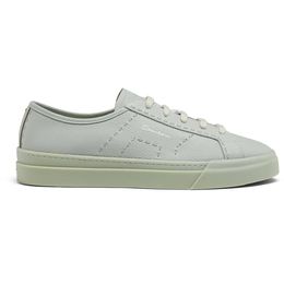 Santoni Low-Top Sneaker - Men's leather sneaker - Gr. UK_11 - in Wei&szlig; - f&uuml;r Damen