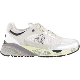 Premiata Low-Top Sneaker - Dames Mased Sneaker Wit/Zilver - Gr. 40 (EU) - in Wei&szlig; - f&uuml;r Damen