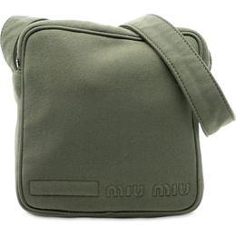 Miu Miu Hobo Bags - Jersey Logo Crossbody - Gr. unisize - in Gr&uuml;n - f&uuml;r Damen