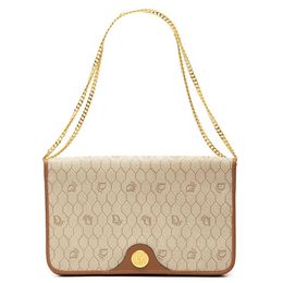 Christian Dior Hobo Bags - Honeycomb Coated Canvas Chain Shoulder Bag - Gr. unisize - in Braun - f&uuml;r Damen