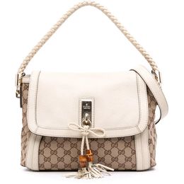 Gucci Hobo Bags - GG Canvas Bella Flap Satchel - Gr. unisize - in Braun - f&uuml;r Damen