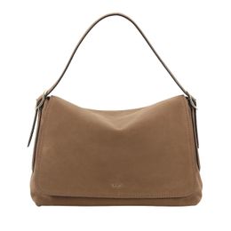 Abro Hobo Bags - Schultertasche CARINA - Gr. unisize - in Cognacbraun - f&uuml;r Damen