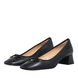 Coach Slipper & Pantoletten - Ava Leather Ballet Pump - Gr. 37,5 (EU) - in Schwarz - f&uuml;r Damen