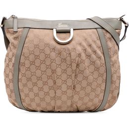 Gucci Hobo Bags - GG Canvas Abbey D Ring Crossbody - Gr. unisize - in Braun - f&uuml;r Damen