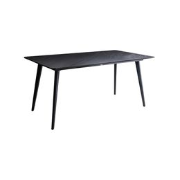 Beliani Esszimmertisch RODALLO in Schwarz - (W) 90 x (H) 75 x (L) 160 cm | Gr.: onesize