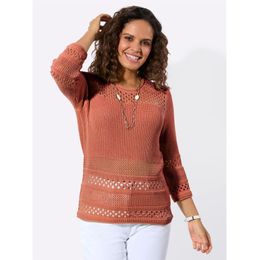 WITT WEIDEN Ajourpullover in papaya | Gr.: 36