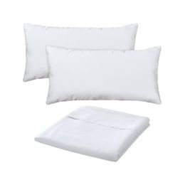 Erwin M&uuml;ller Erwin M&uuml;ller Mako-Satin Sommer-Set 3-teilig Landshut in wei&szlig; | Gr.: 280x240 m (80x80 cm)