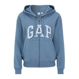GAP Tall Sweatjacke 'HERITAGE' Damen Gr&ouml;&szlig;e L blue denim / hellblau / wei&szlig;