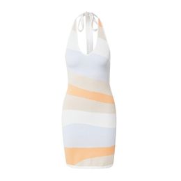 Hollister Kleid Damen Gr&ouml;&szlig;e S dunkelbeige / hellblau / orange / wei&szlig;