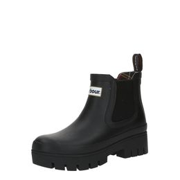 Barbour Gummistiefel 'Halton' Damen Gr&ouml;&szlig;e 39/40 schwarz / wei&szlig; Winterschuhe