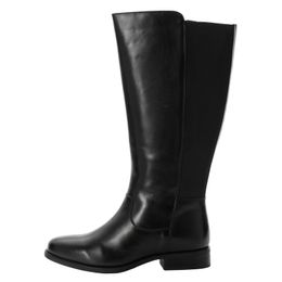 sheego Damen Weitschaftstiefel, Schwarz, Gr. 38, Stiefel, Material: Leder