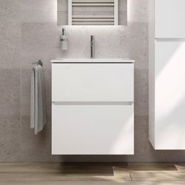 evineo ineo5 evo Unterschrank B: 61 cm, 2 Ausz&uuml;gen, mit Griffmulde, f&uuml;r Duravit ME by Starck Waschtisch,, BE0719WM,