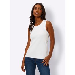 Heine Witt Damen Shirttop in Rippenstruktur, wei&szlig;, Gr&ouml;&szlig;e 40