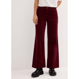 bonprix Cordhose im Marlene-Stil, rot, Gr.44, L&auml;ssige Marlene-Stretch-Hose mit ausgestelltem Bein, aus Cord
