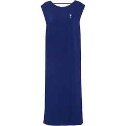 Kleinigkeit Lara Soft Maxikleid Damen - blau - Gr. L - Viskose/Polyimid/Elastan