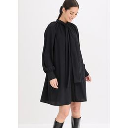 bonprix Blusenkleid mit Schluppenkragen, schwarz