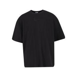 T-Shirt Karl Kani "Karl Kani Signature Waffle T-Shirt", Damen, Gr. L, schwarz, 100% Baumwolle, bedruckt, normal, Rundhals, Shirts T-Shirt