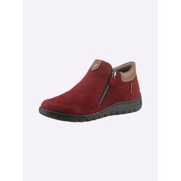 Stiefelette Reflexan, Damen, Gr. 39, rot (bordeaux), Veloursleder, Schuhe Stiefelette, Topseller