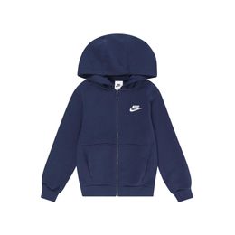Nike Sportswear Sweatjacke 'CLUB FLC' Jungen Gr&ouml;&szlig;e 158/170 navy / wei&szlig;