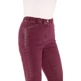 WITT Damen Jeans mit Rei&szlig;verschluss-Blende, bordeaux, Gr&ouml;&szlig;e 265
