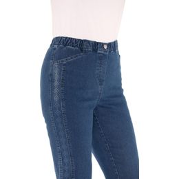 WITT Damen Jeans mit Rei&szlig;verschluss-Blende, blue-stone-washed, Gr&ouml;&szlig;e 235