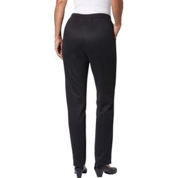 WITT Damen Schlupfhose aus weichem Flanell, schwarz, Gr&ouml;&szlig;e 38